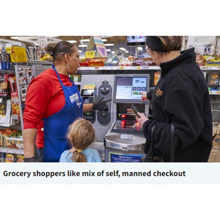 Grocery Shoppers Like Mix of Self, Manned Checkout
