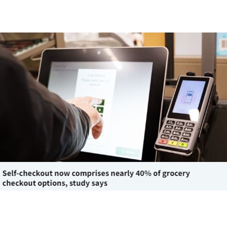 Self-Checkout Now Comprises Nearly 40% of Grocery Checkout Options, Study Says