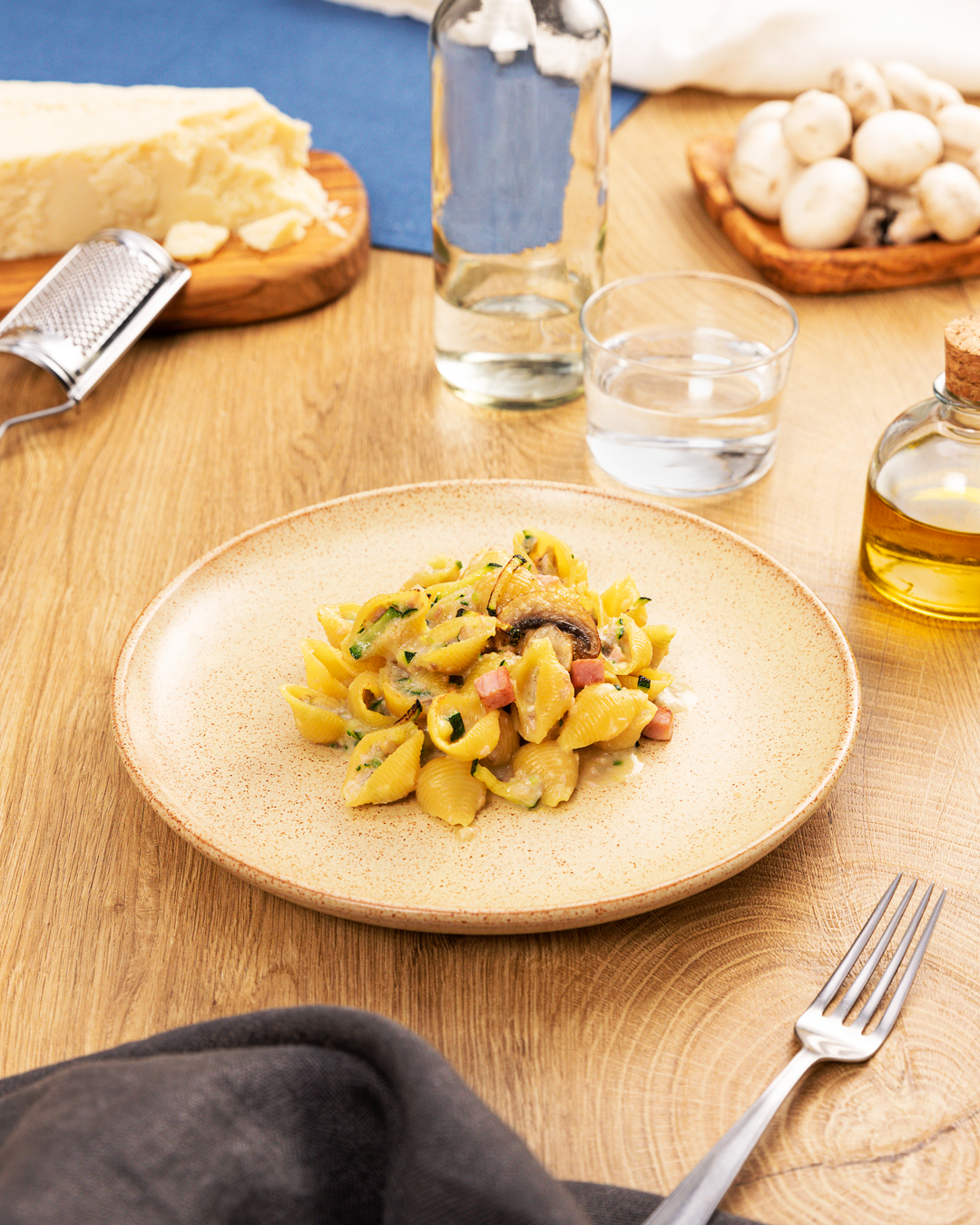 Conchiglie Rigate aux champignons et au jambon | Barilla