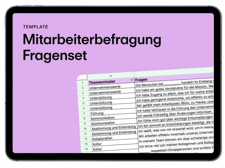 Kostenlose Vorlage für Mitarbeiterbefragung - Download