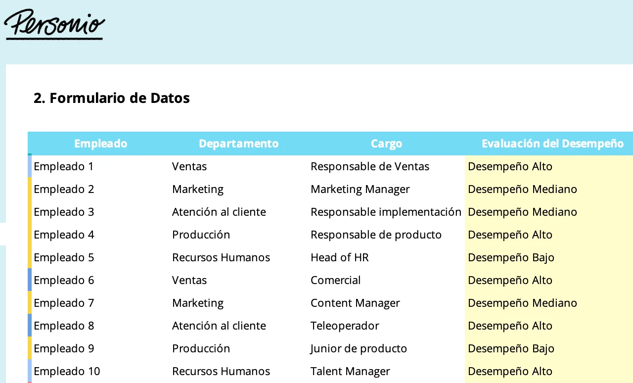 Matriz 9 cajas Excel [Plantilla gratuita]