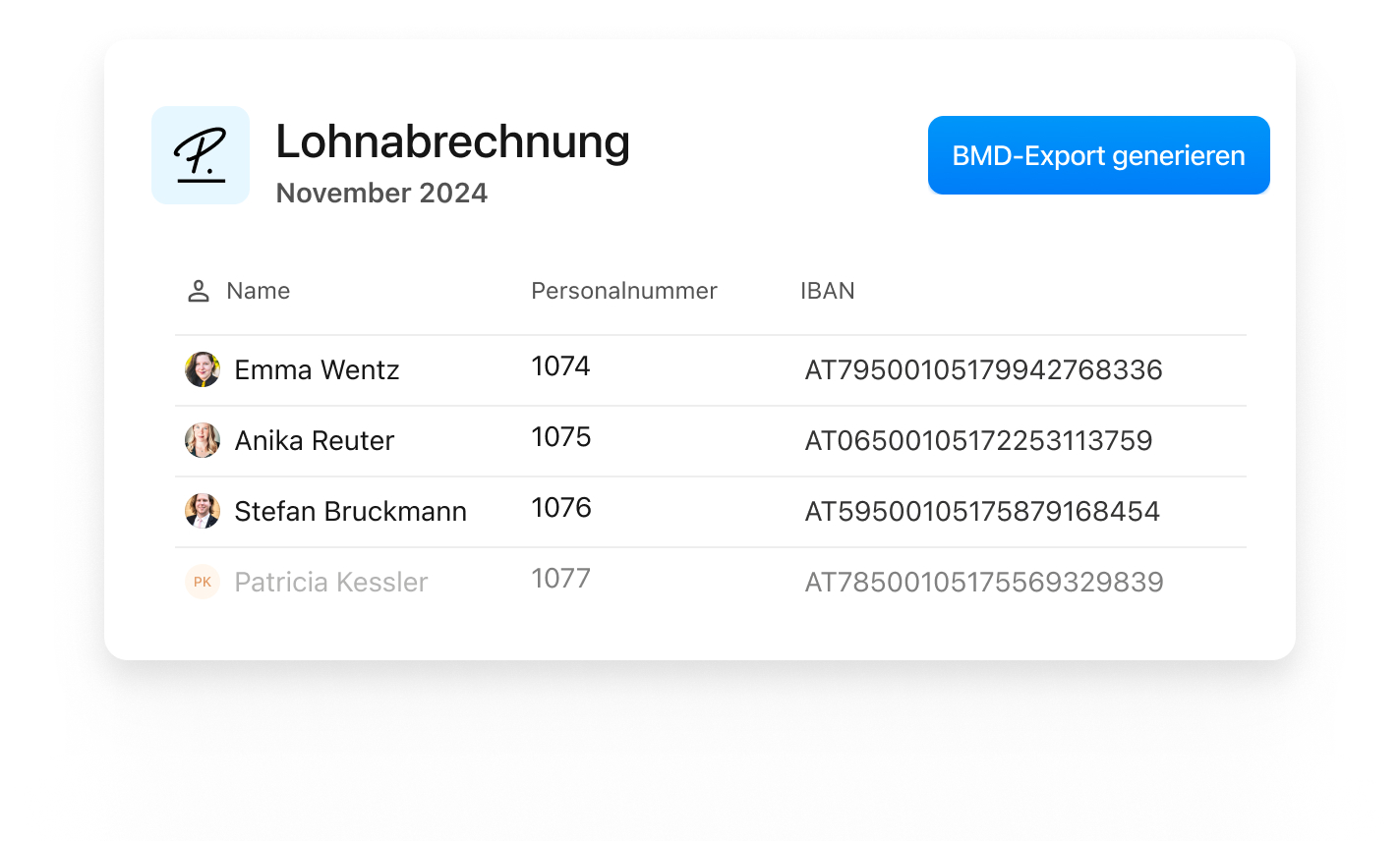 Integration mit BMD Lohnverrechnung | Personio