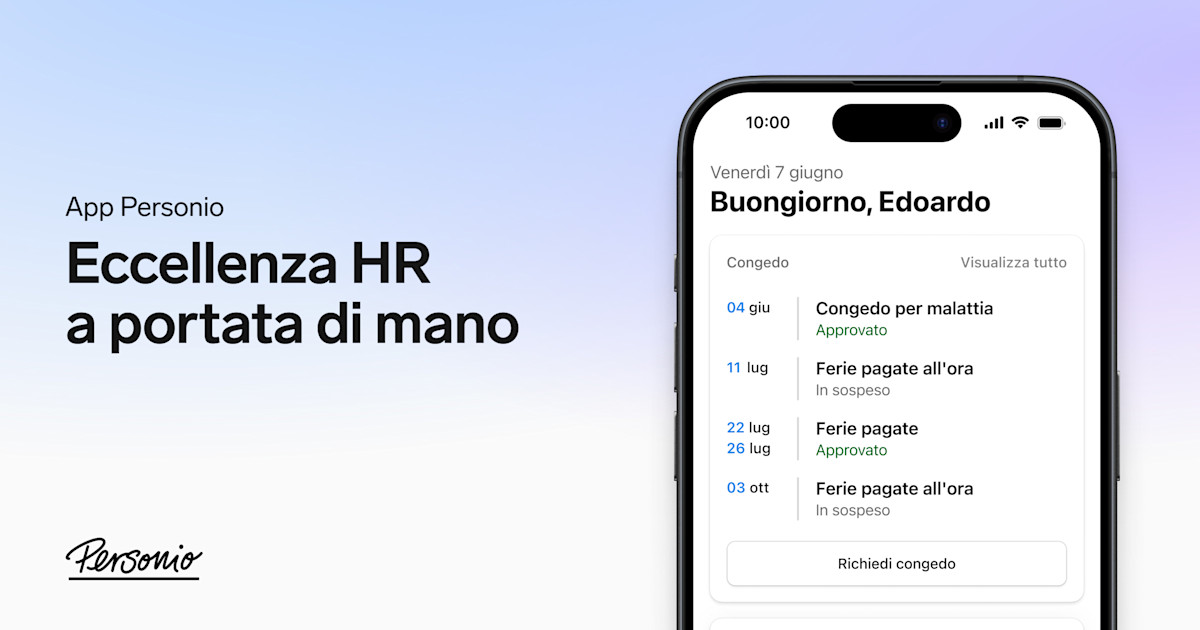 App Personio | Eccellenza HR a portata di mano