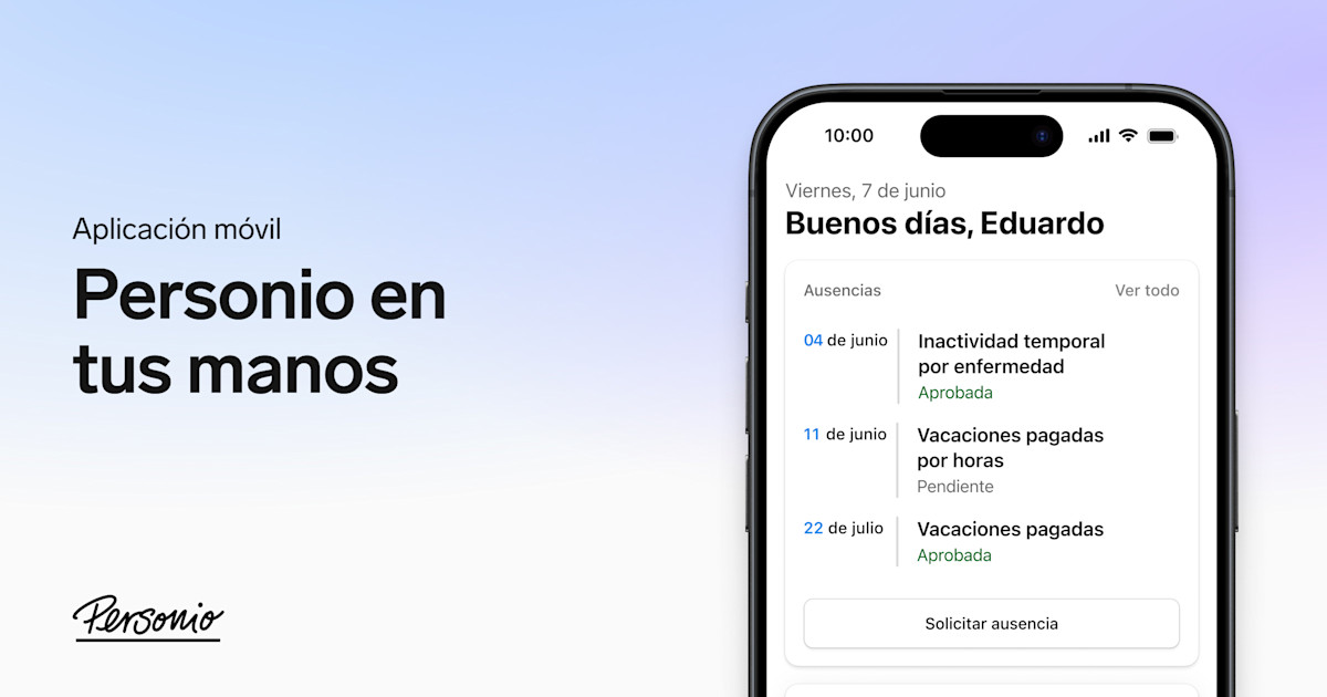 App móvil para empleados | Personio
