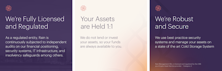 Trusting Rain as Your Crypto Platform