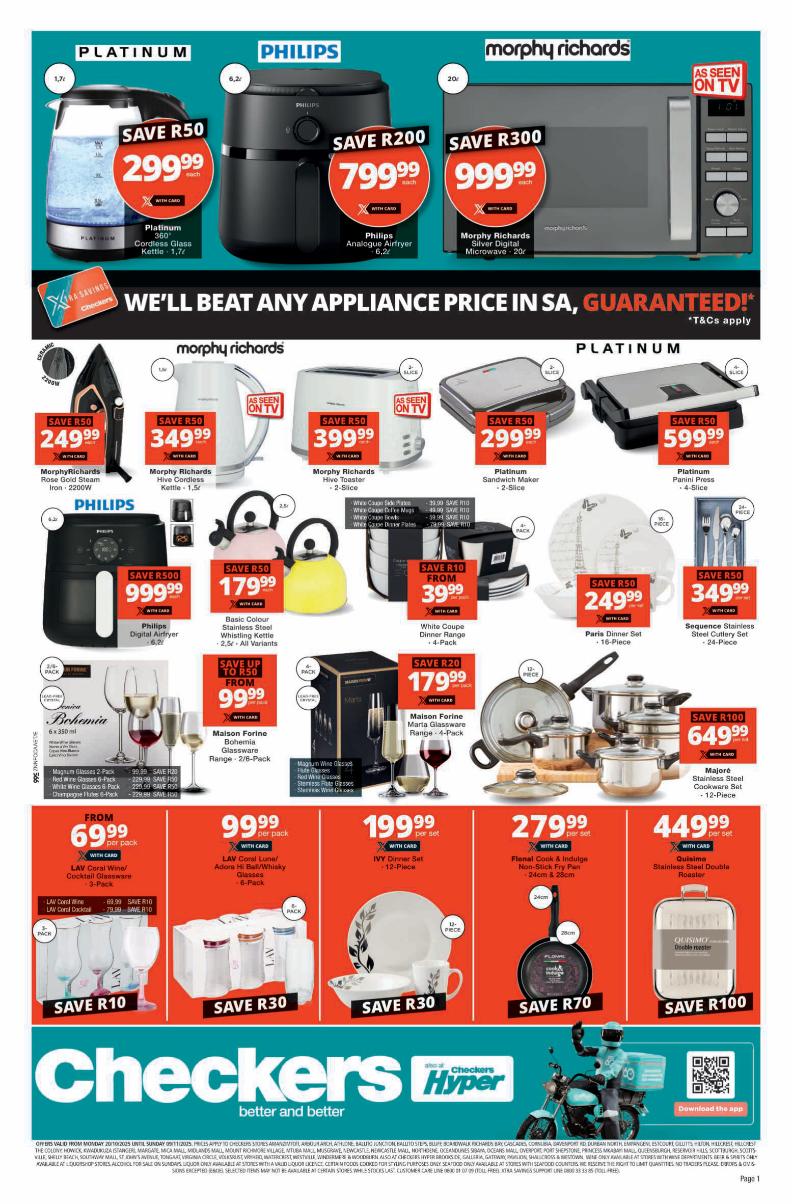Checkers Home & Appliance Promotion KZN - 20 October to 9 November 2025