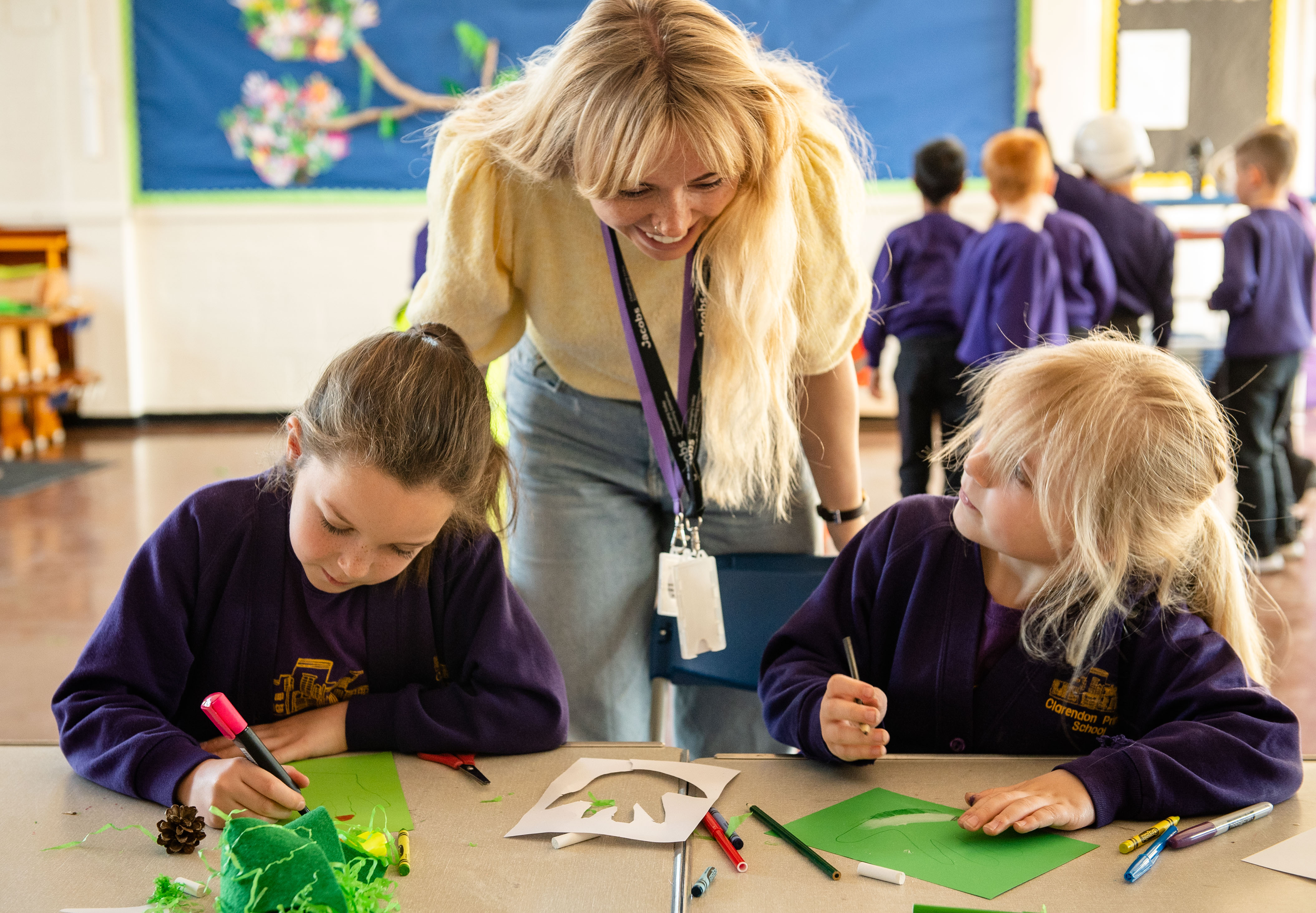 STEM Ambassador in primary classroom