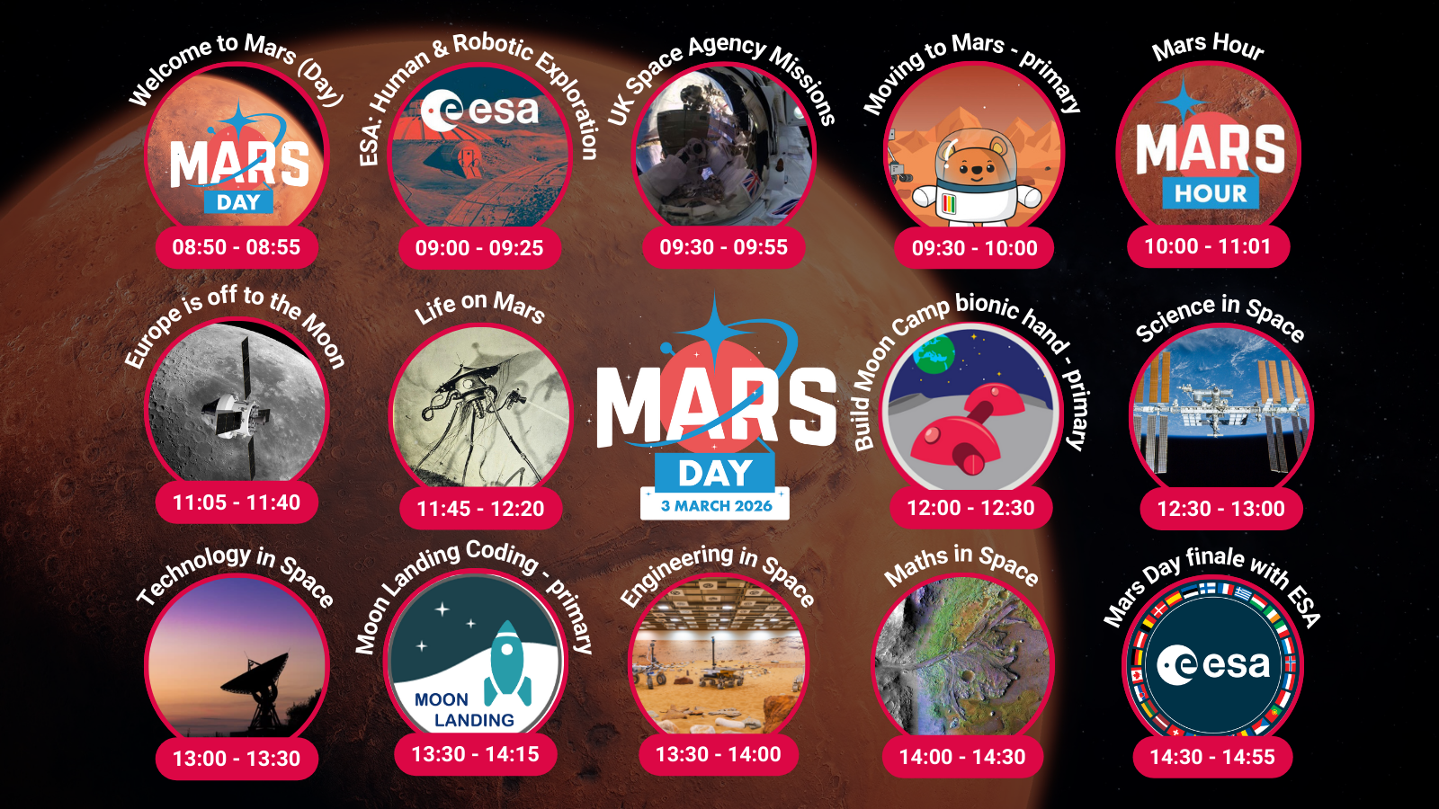Mars Day 2026 Sessions and Stars
