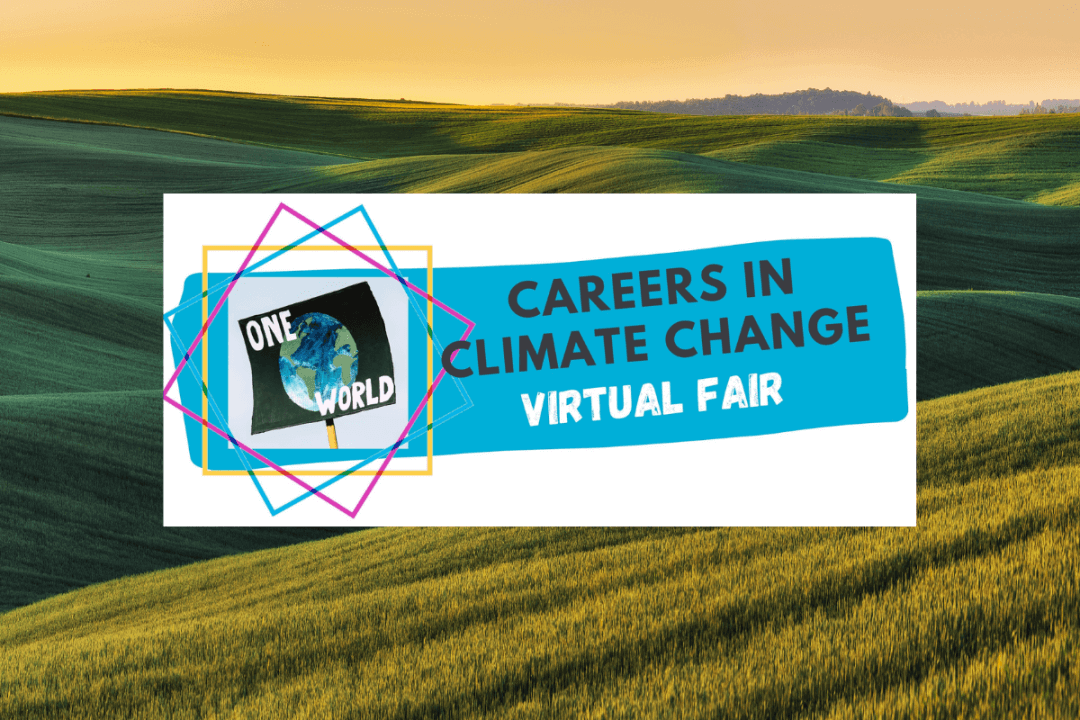 Careers in climate change virtual fair banner