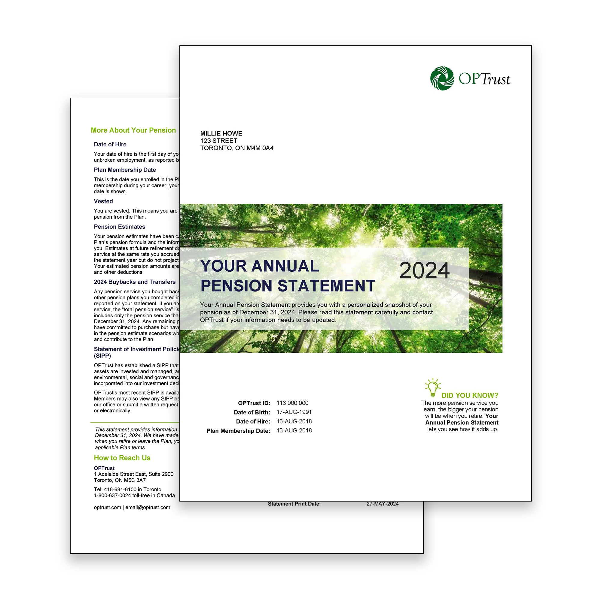 Your 2024 Annual Pension Statement | OPTrust