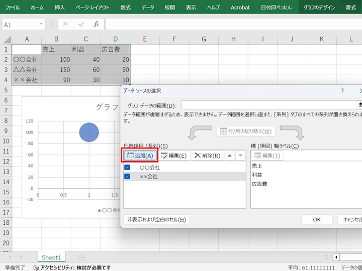 Excelでバブルチャートを作成する方法 | Indeed (インディード)