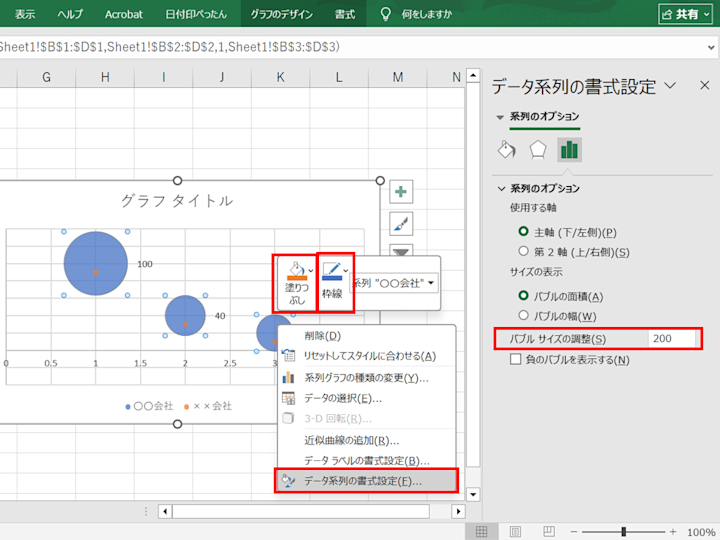 Excelでバブルチャートを作成する方法 | Indeed (インディード)