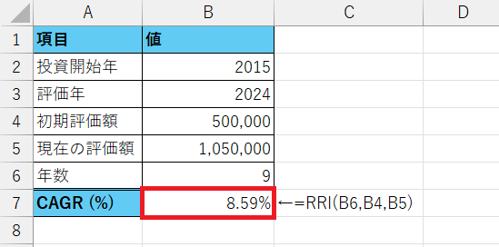 【Excel】CAGR（年平均成長率）を関数で求める | Indeed (インディード)