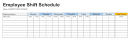 Employee Schedule Templates And Examples Free Download Indeed