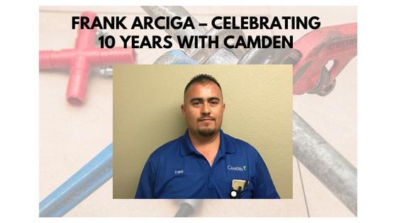 Frank Arciga – Celebrating 10 Years with Camden | camdenliving.com ...