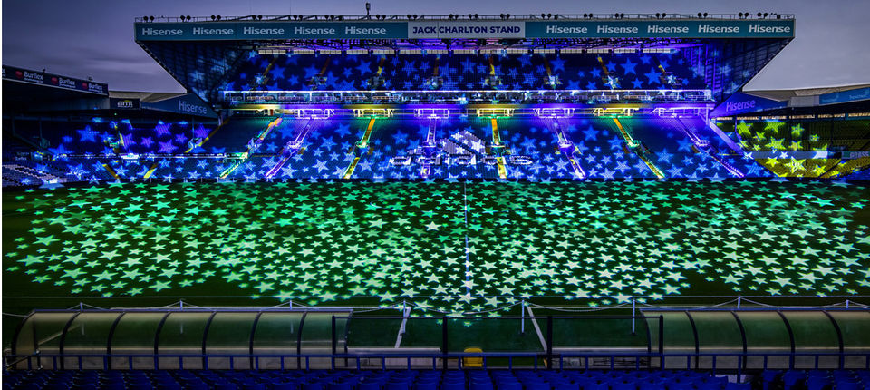 Elland Road lights up for charity campaign - Leeds United