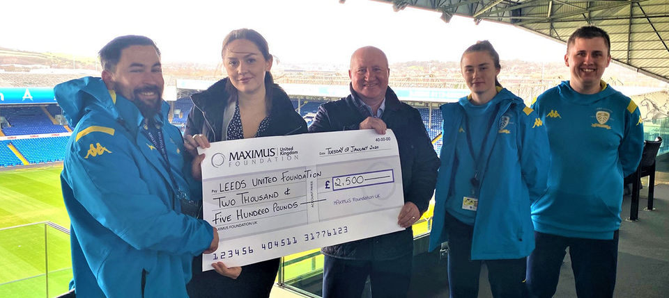 MAXIMUS Foundation UK make donation to disability programme - Leeds United