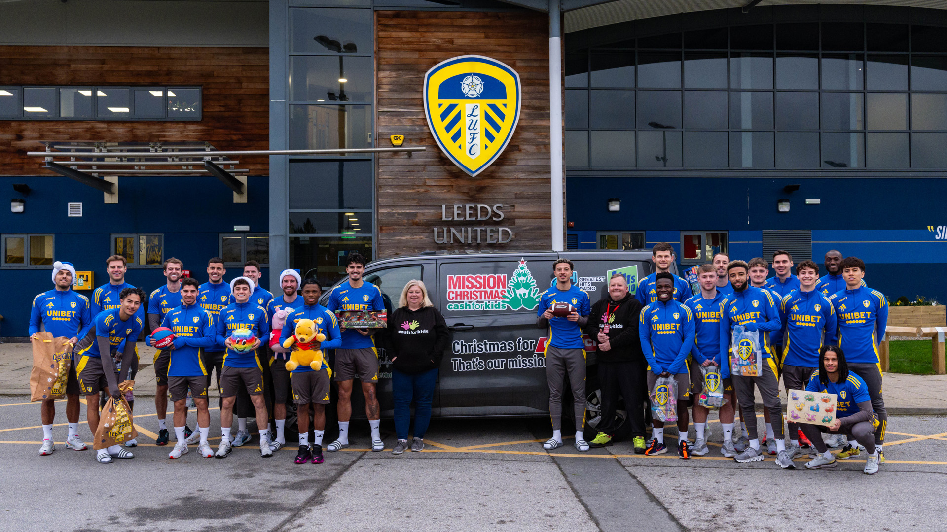Leeds United squad show continued support for Mission Christmas - Leeds ...