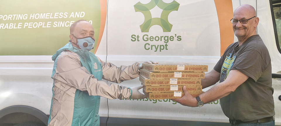 Deliveroo Serving Free Hot Meals To Leeds Charity St George's Crypt ...