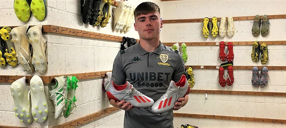 Signed boots for auction: Leif Davis - Leeds United