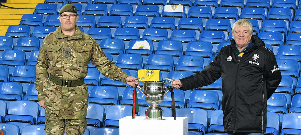 Club presented with Yorkshire Regiment Trophy - Leeds United