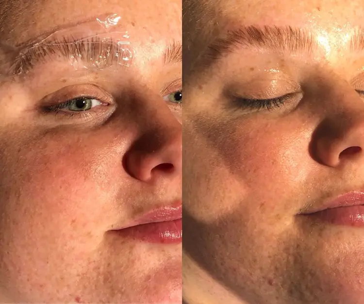 Brow Lamination Before & After- Adore Beauty