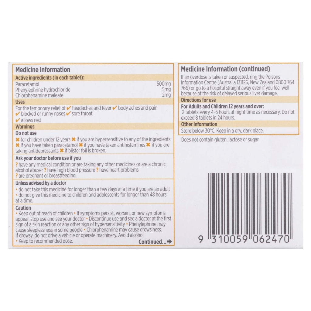 CODRAL® Nightime Cold & Flu Tablets | CODRAL® New Zealand