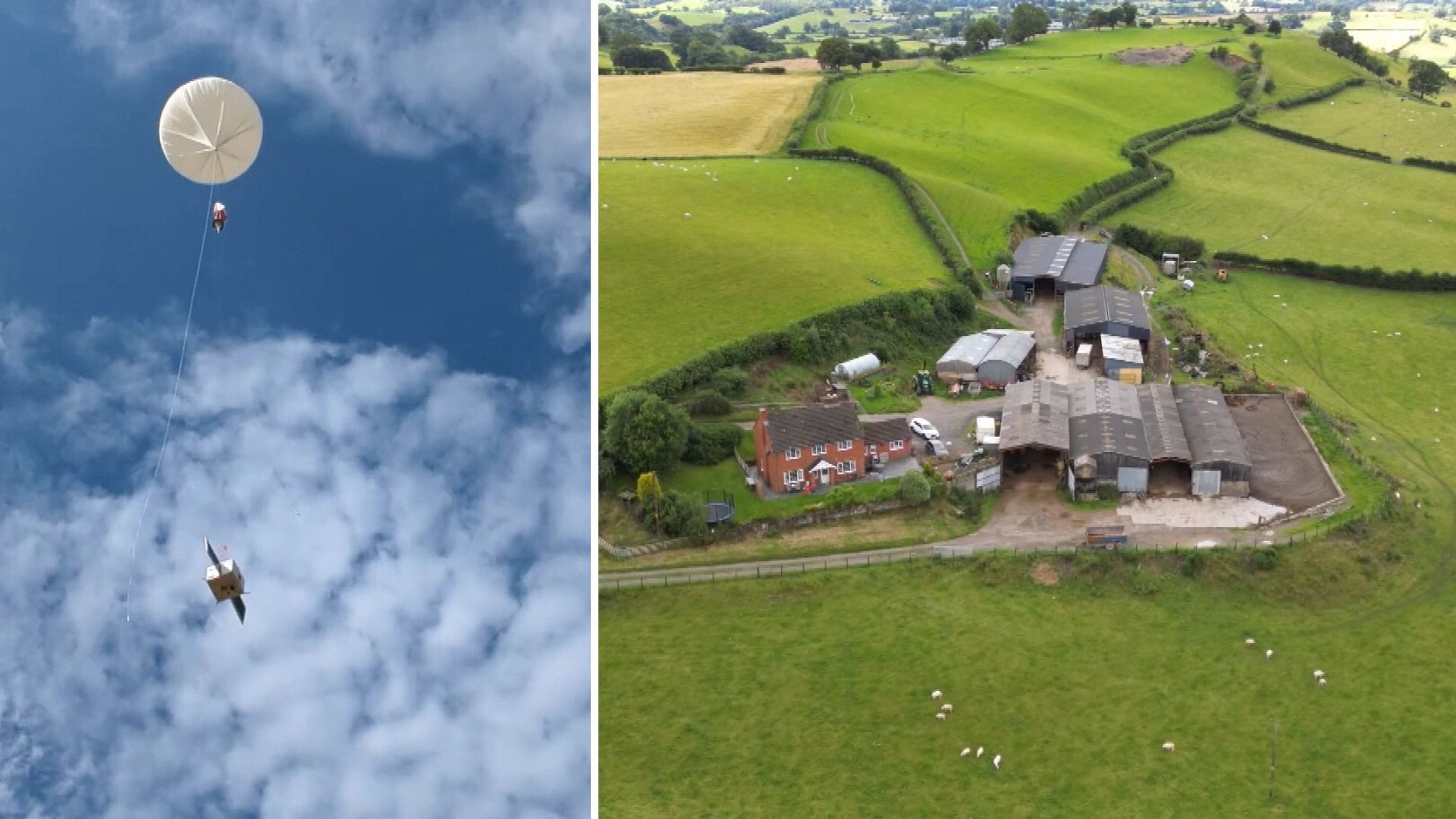 Powys family stunned to find 'UFO' lost space balloon that landed in ...