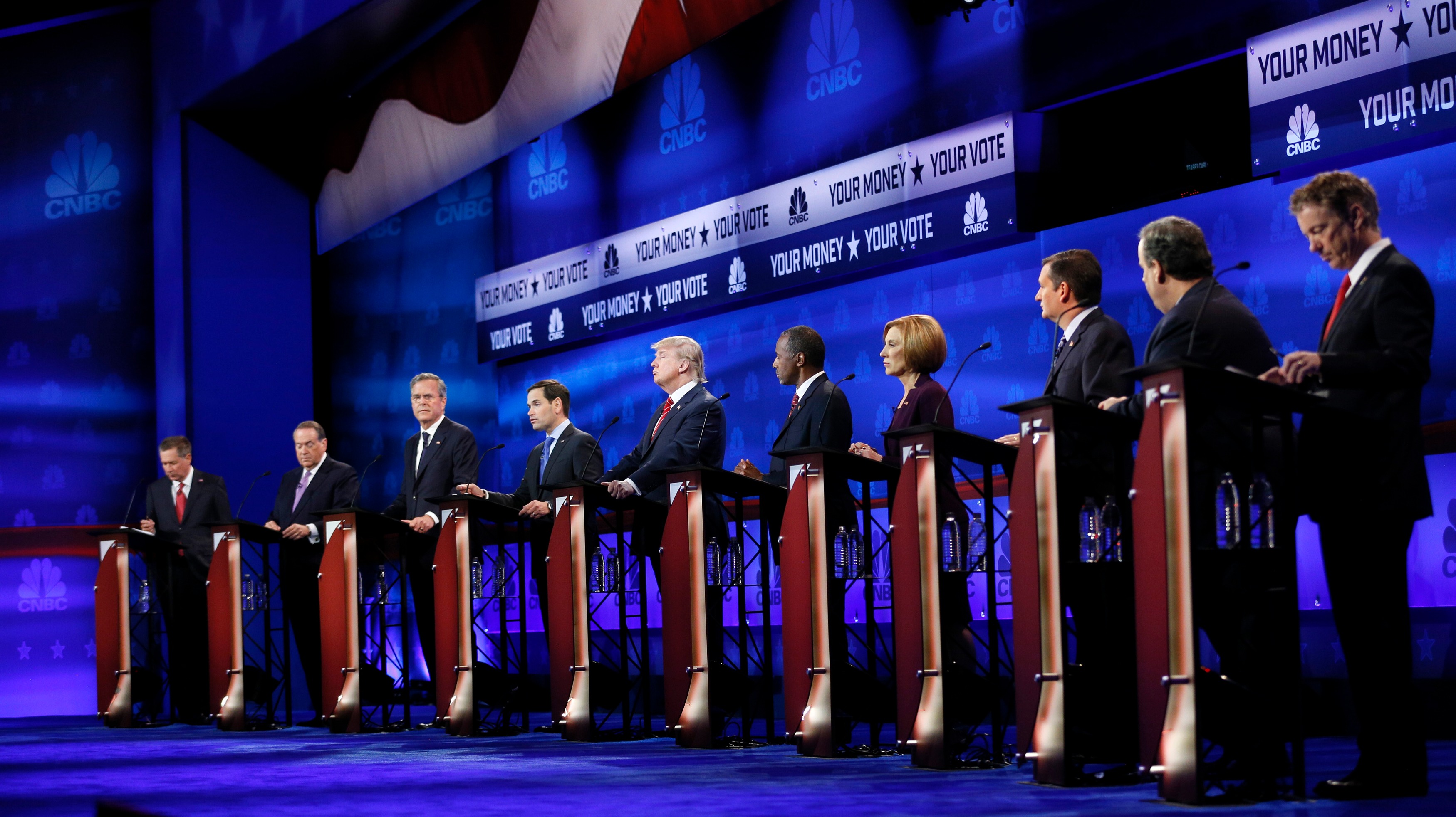 Heated debate as Republicans vying for presidential candidacy go on the ...