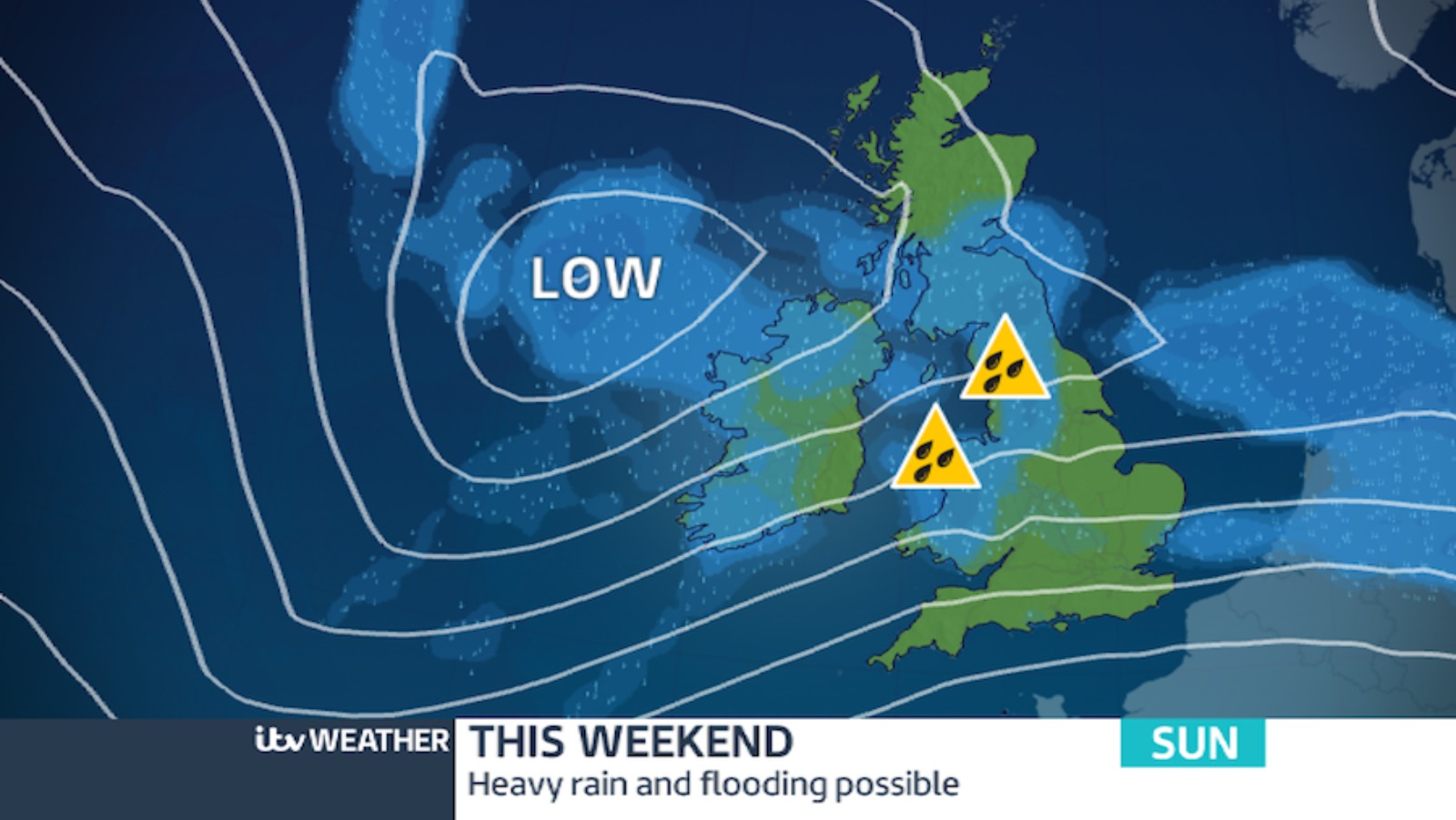 Cold, blustery & showery Friday. Very wet weekend! | ITV News Granada
