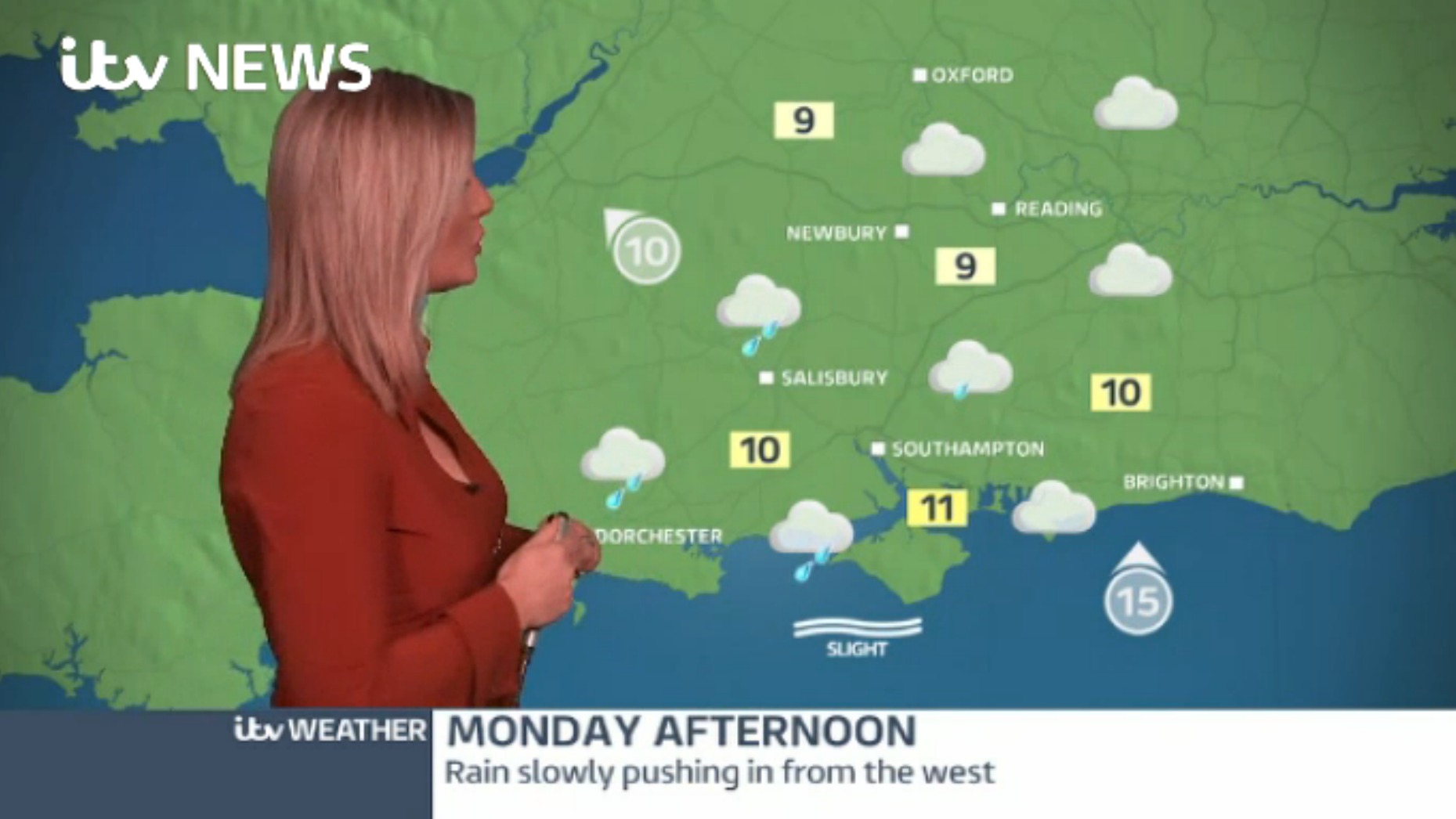The weather for Sunday night in the west of the region | ITV News Meridian