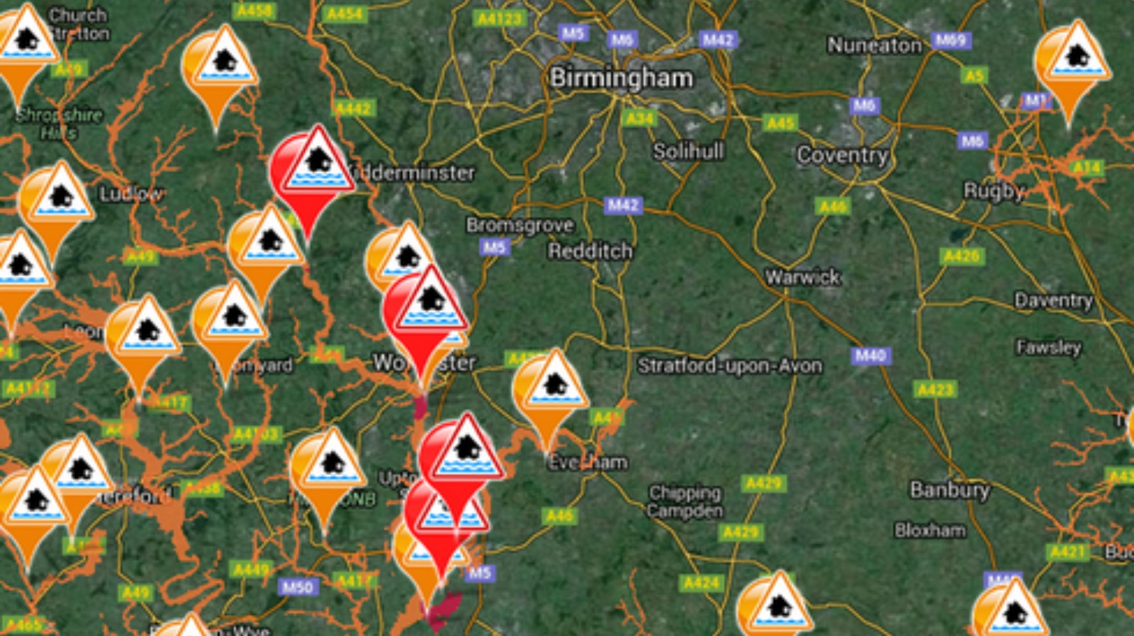 Four flood warnings in place as rain continues | ITV News Central