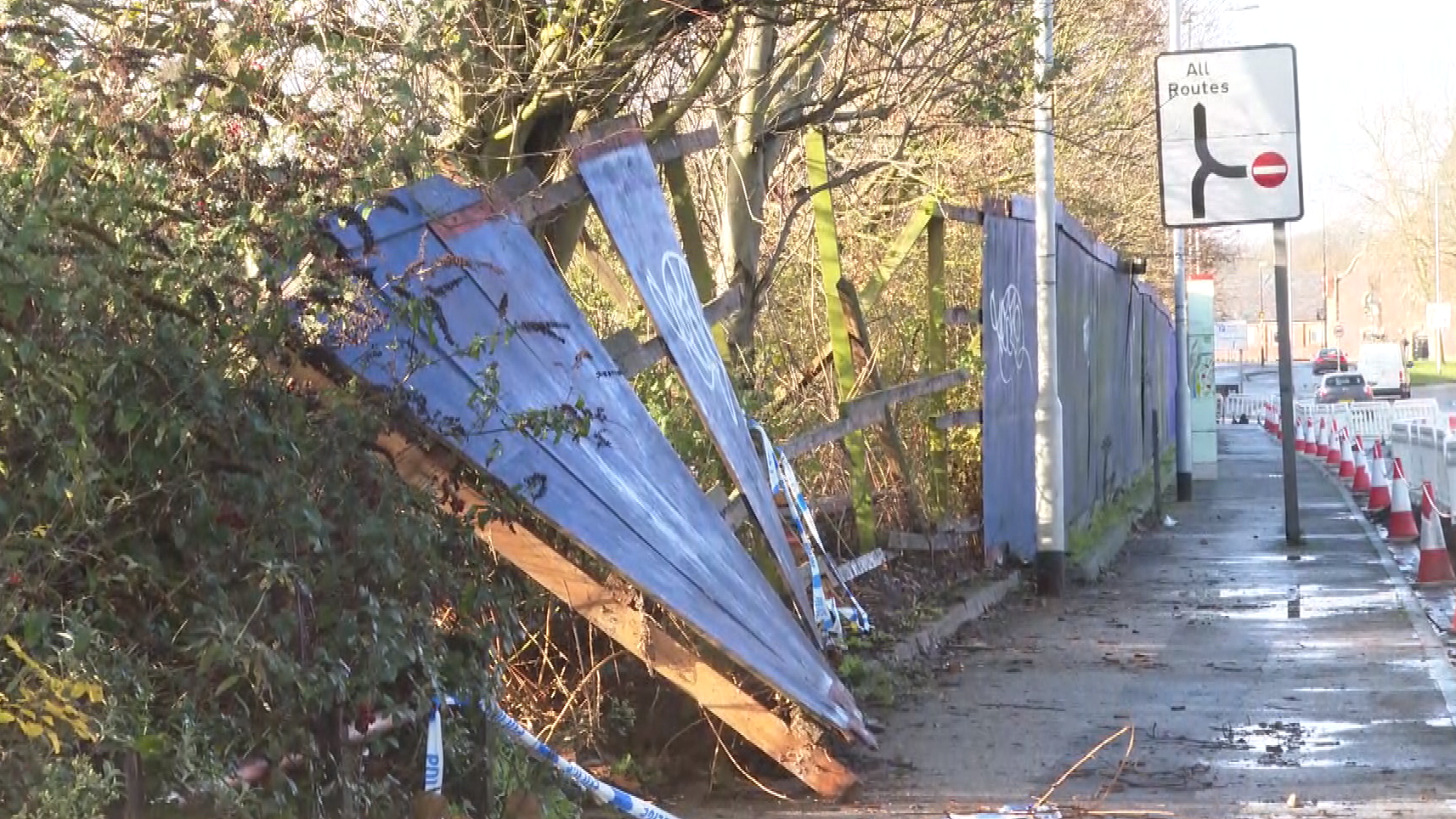 Three women injured as fencing falls on them in Ipswich | ITV News Anglia