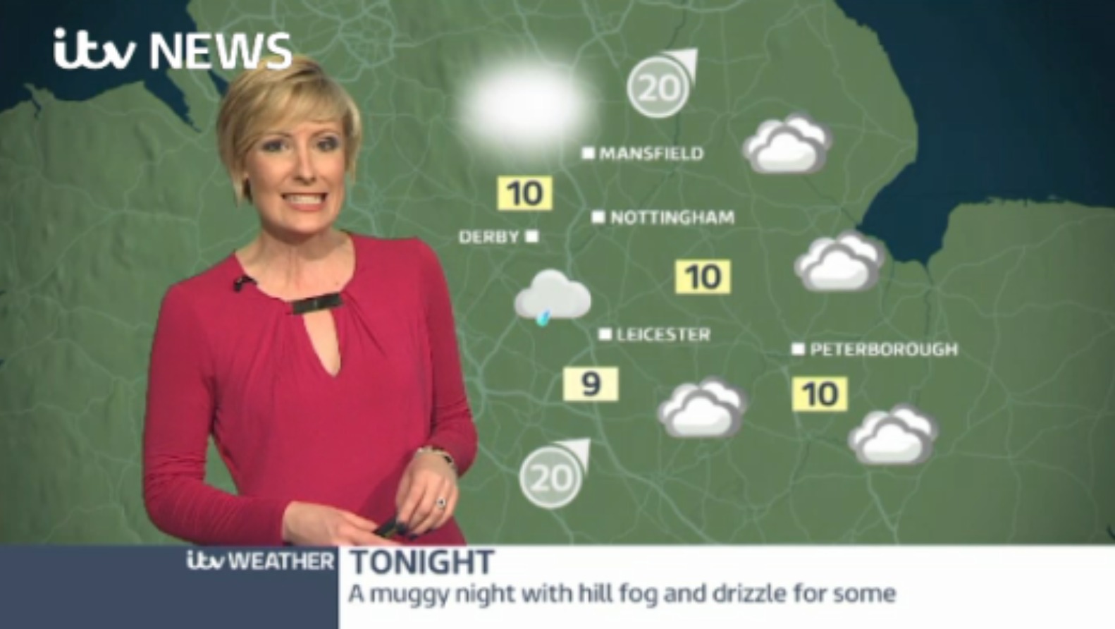 East Midlands Weather: Cloud and patchy rain overnight | ITV News Central