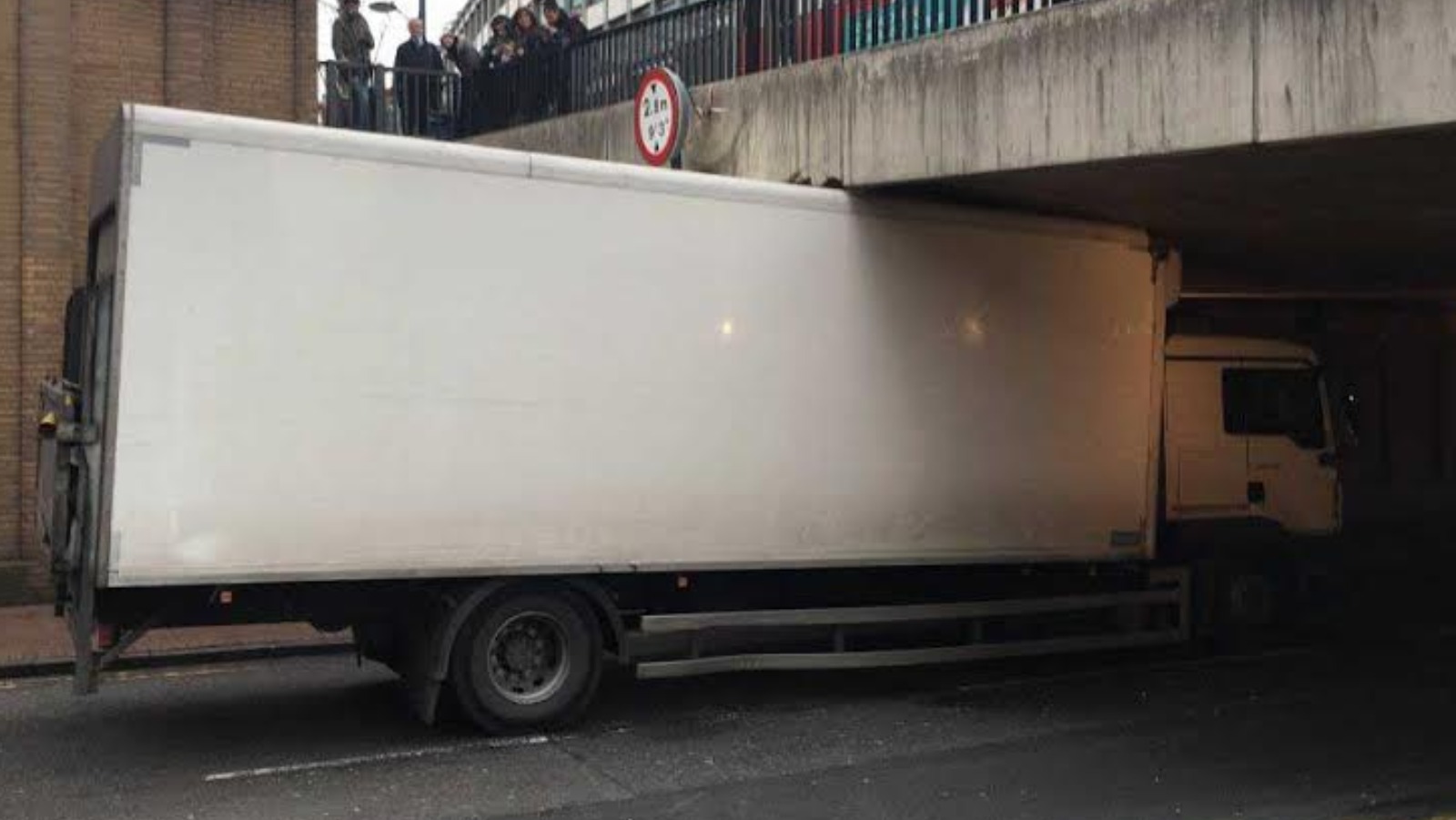 Lorry 'half in half out' of bridge in Birmingham | ITV News Central