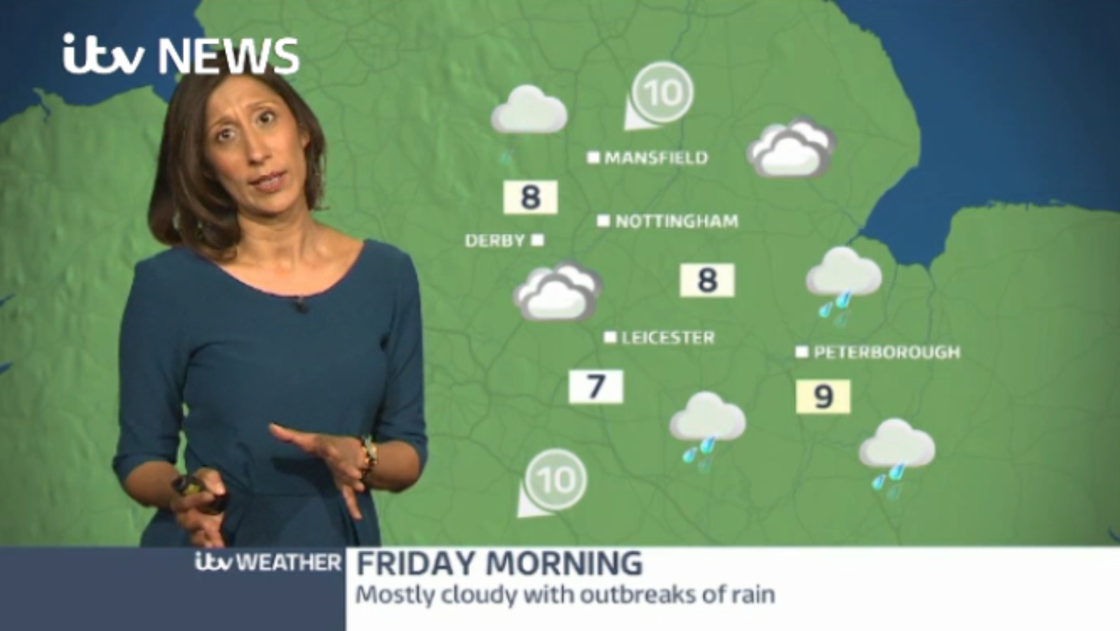 East Midlands Weather: Mostly cloudy with patchy rain | ITV News Central