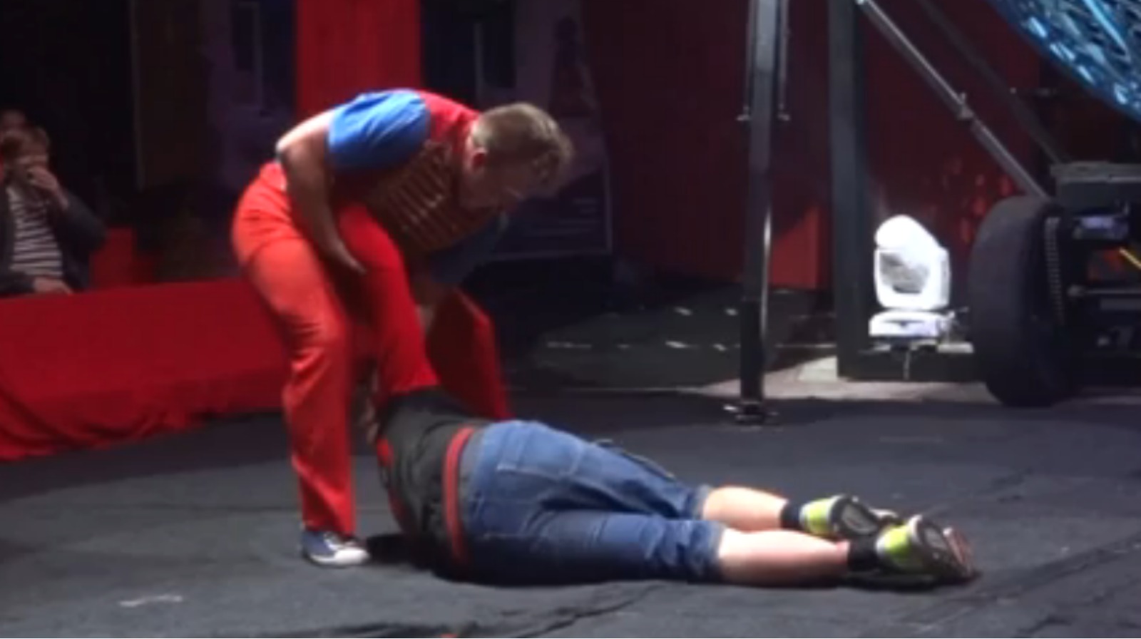 Father left bruised and swollen after being knocked out by circus clown ...