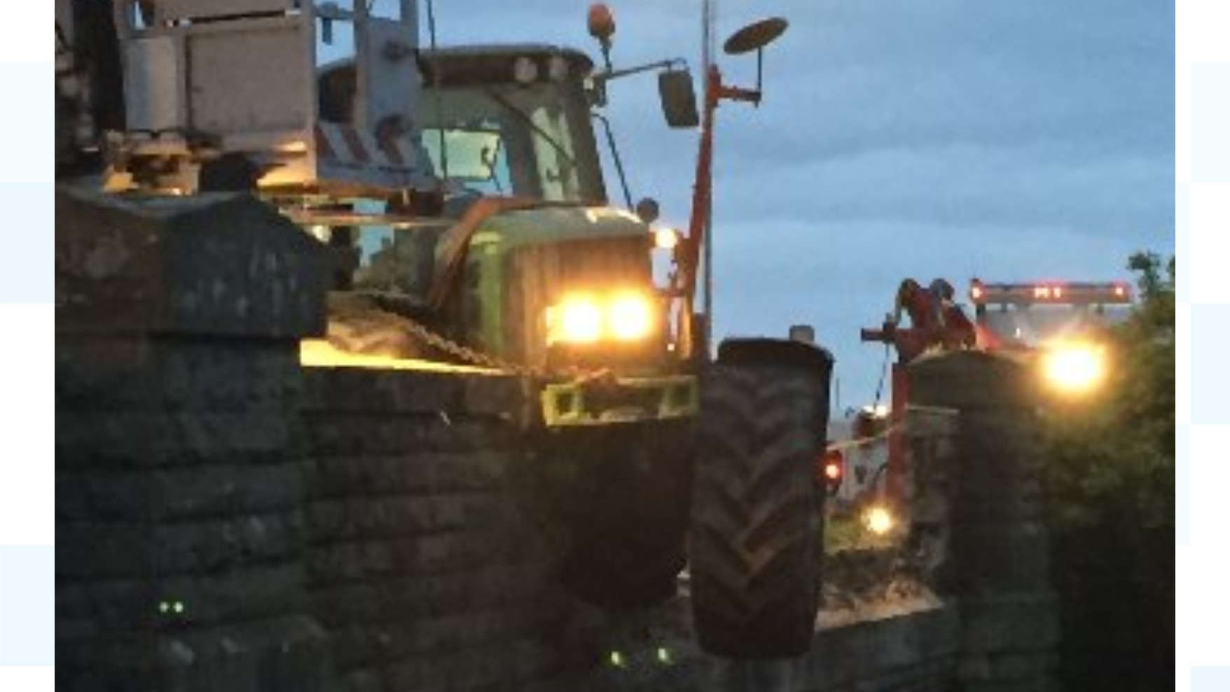 Tractor causes travel chaos after demolishing bridge | ITV News Central