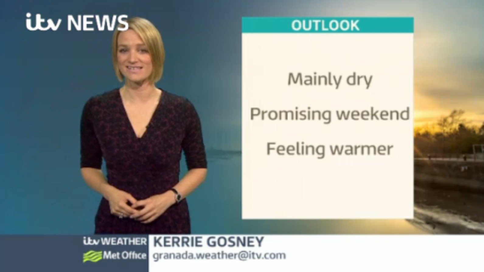 Latest Weather With Kerrie Itv News Granada