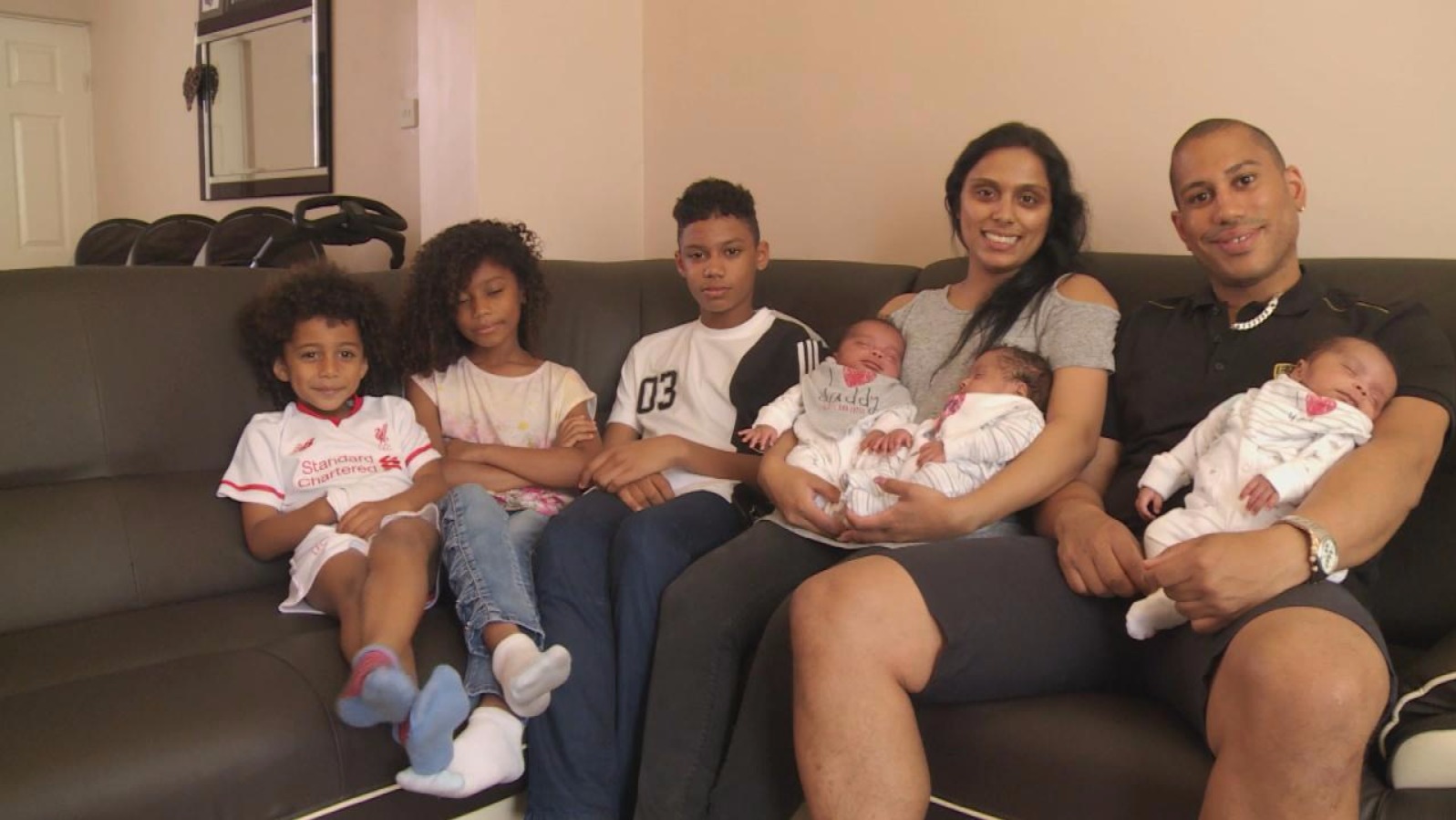 Couple beat 200 million-to-one odds after having identical triplets ...