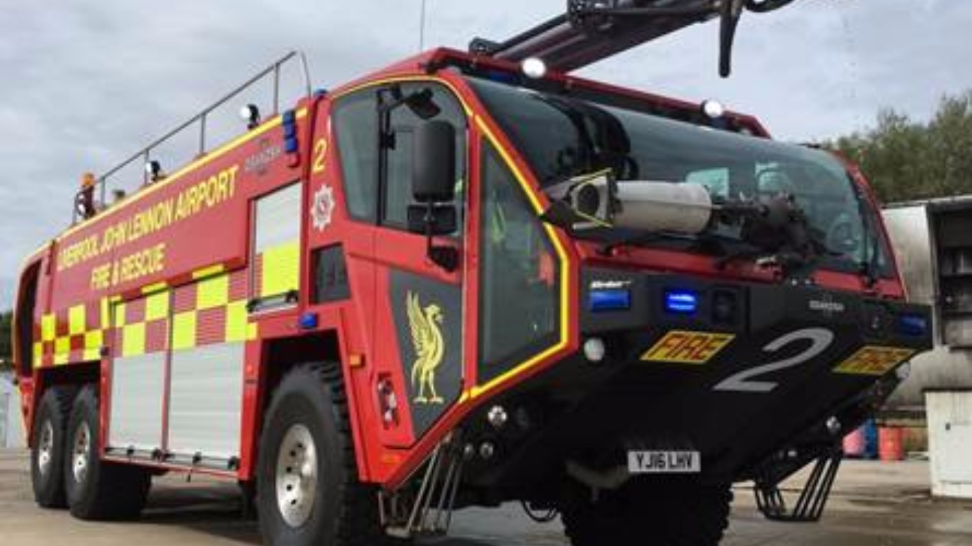 Liverpool Airport's new million dollar fire truck | ITV News Granada