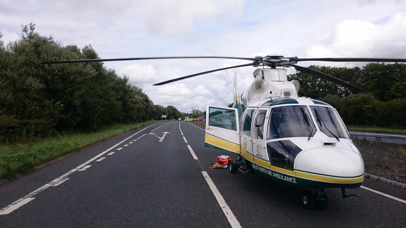 Man airlifted with critical injuries after A590 crash | ITV News Border