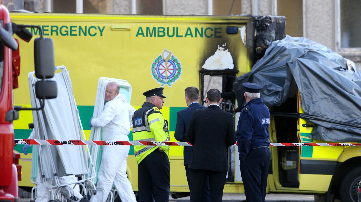 Patient dies in back of ambulance after it bursts into flames | ITV News