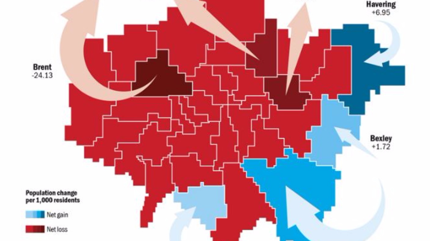Map shows how Londoners are leaving capital in mass exodus | ITV News ...