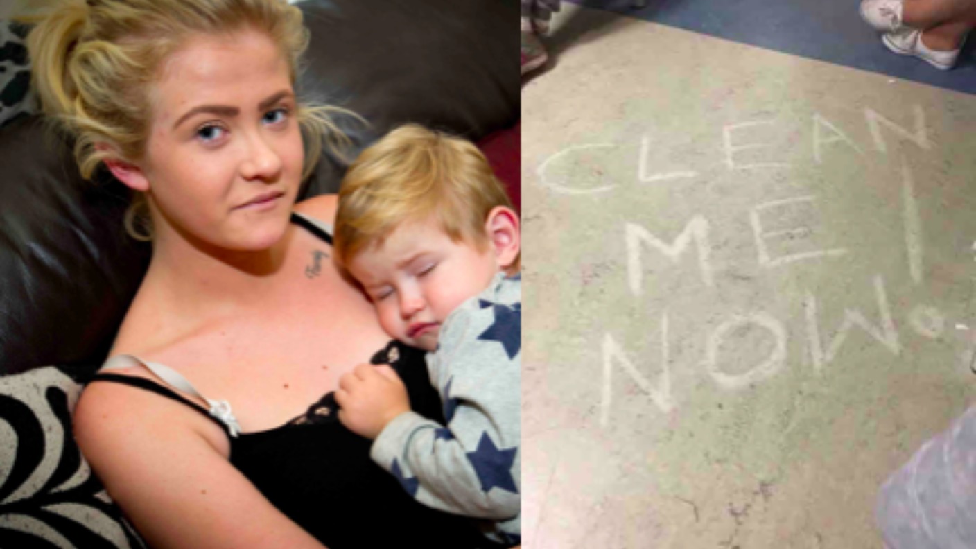 'Clean me now!' Message written in hospital floor dirt | ITV News Granada