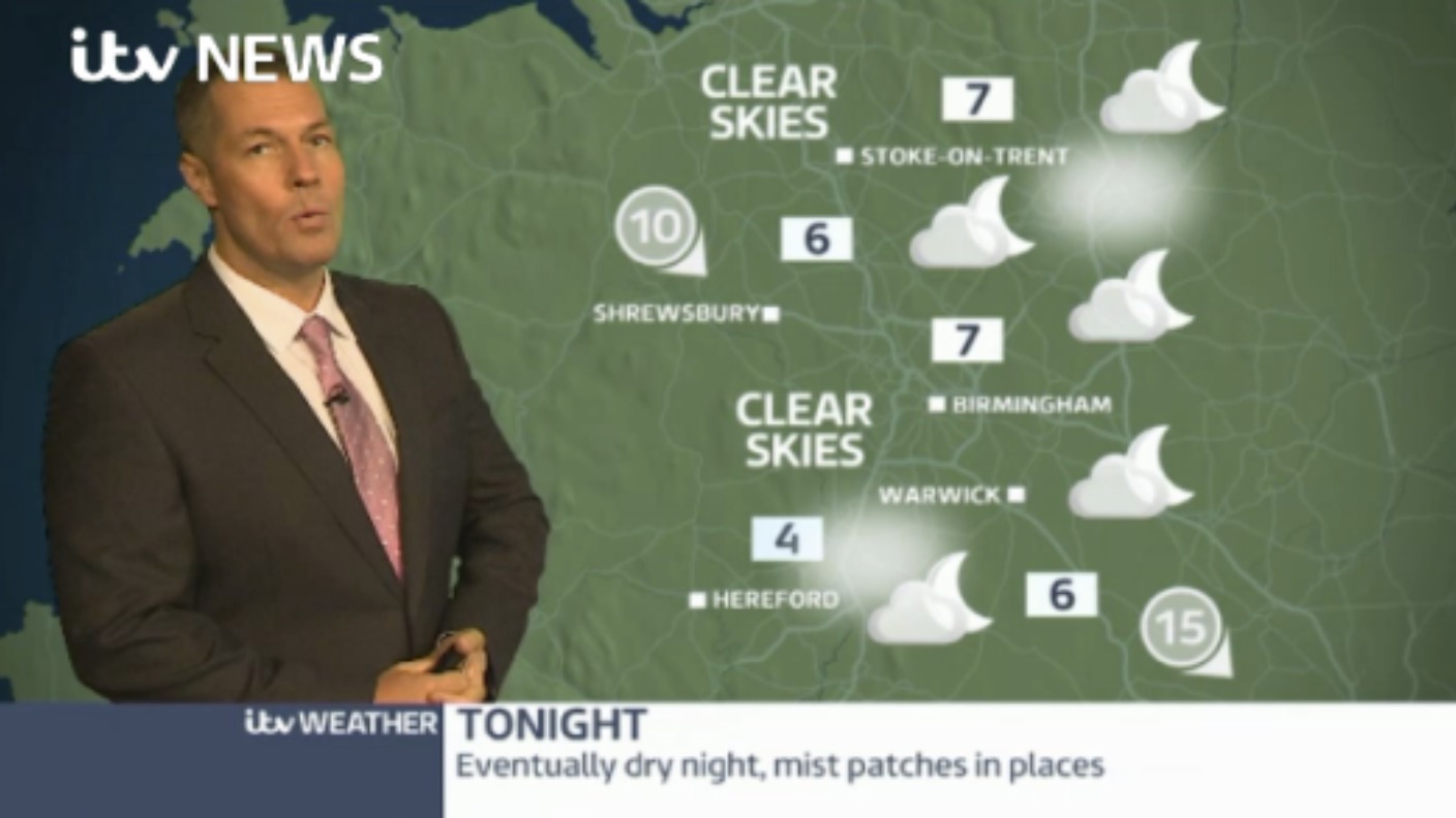 West Midlands Weather: Rain clearing to leave a chilly night. Sunny on Sunday | ITV News Central