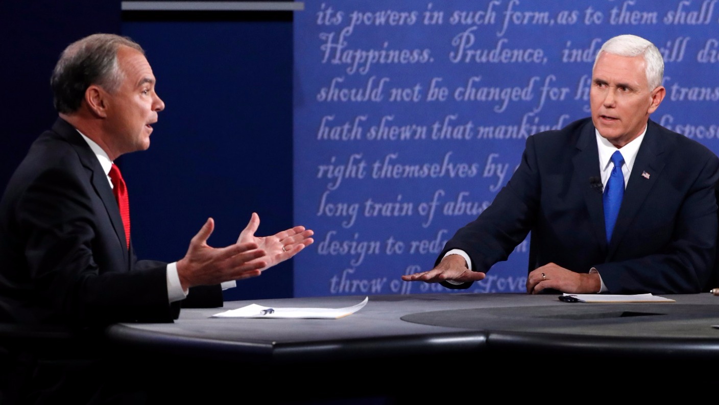Trump and Clinton focus of debate as VP candidates face-off | ITV News