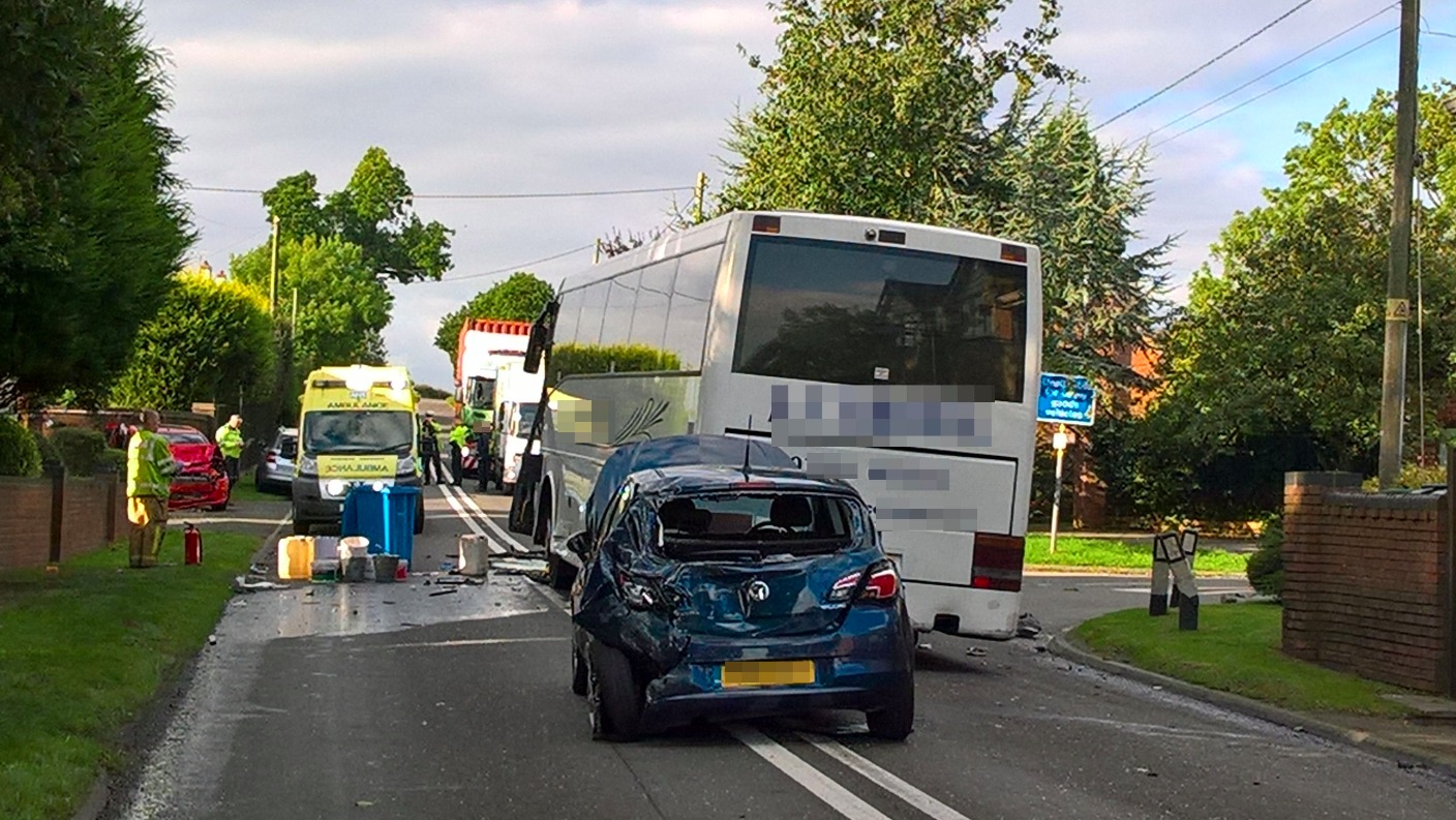 Three people injured in multi-vehicle crash on A41 | ITV News Central