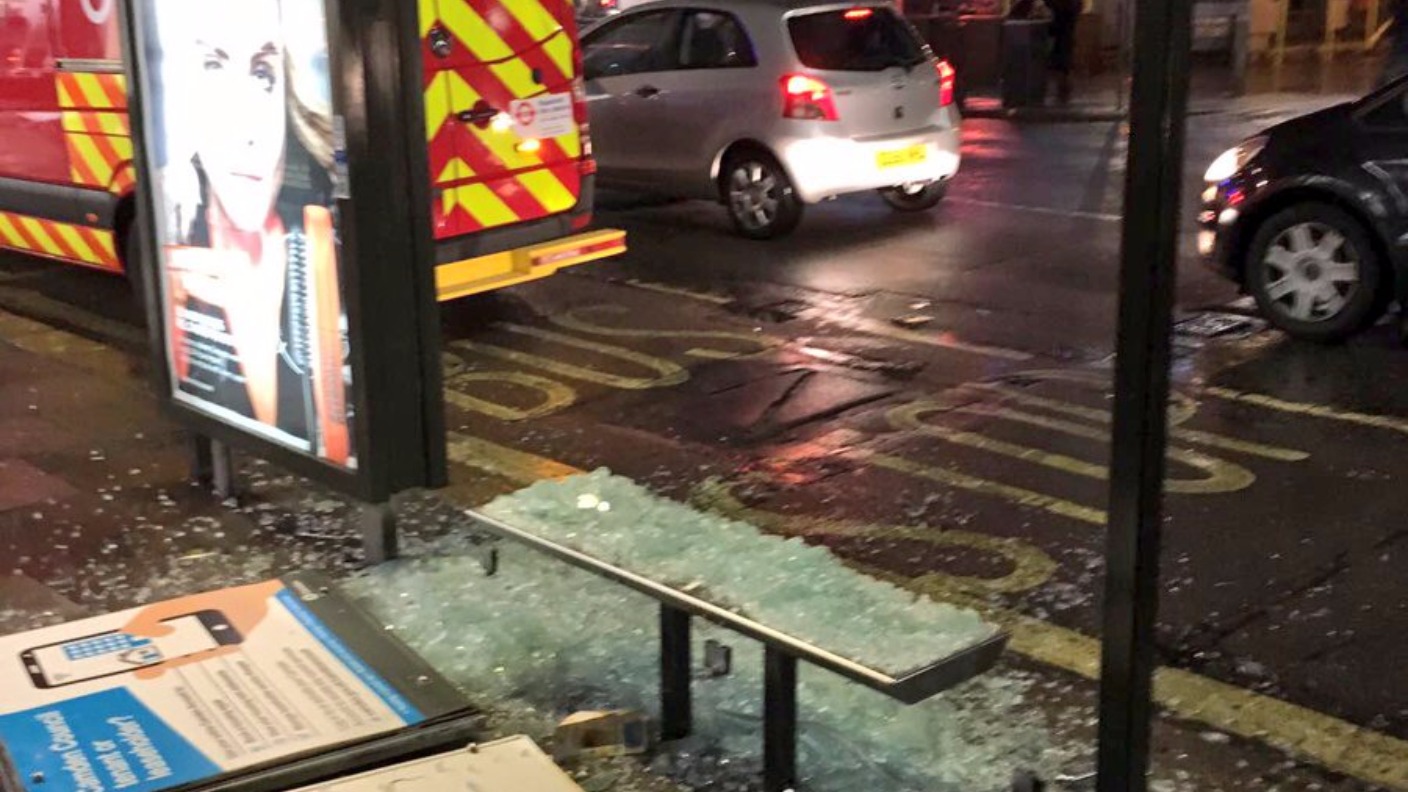 A man has been taken to A&E after a lorry smashed into a bus stop | ITV ...
