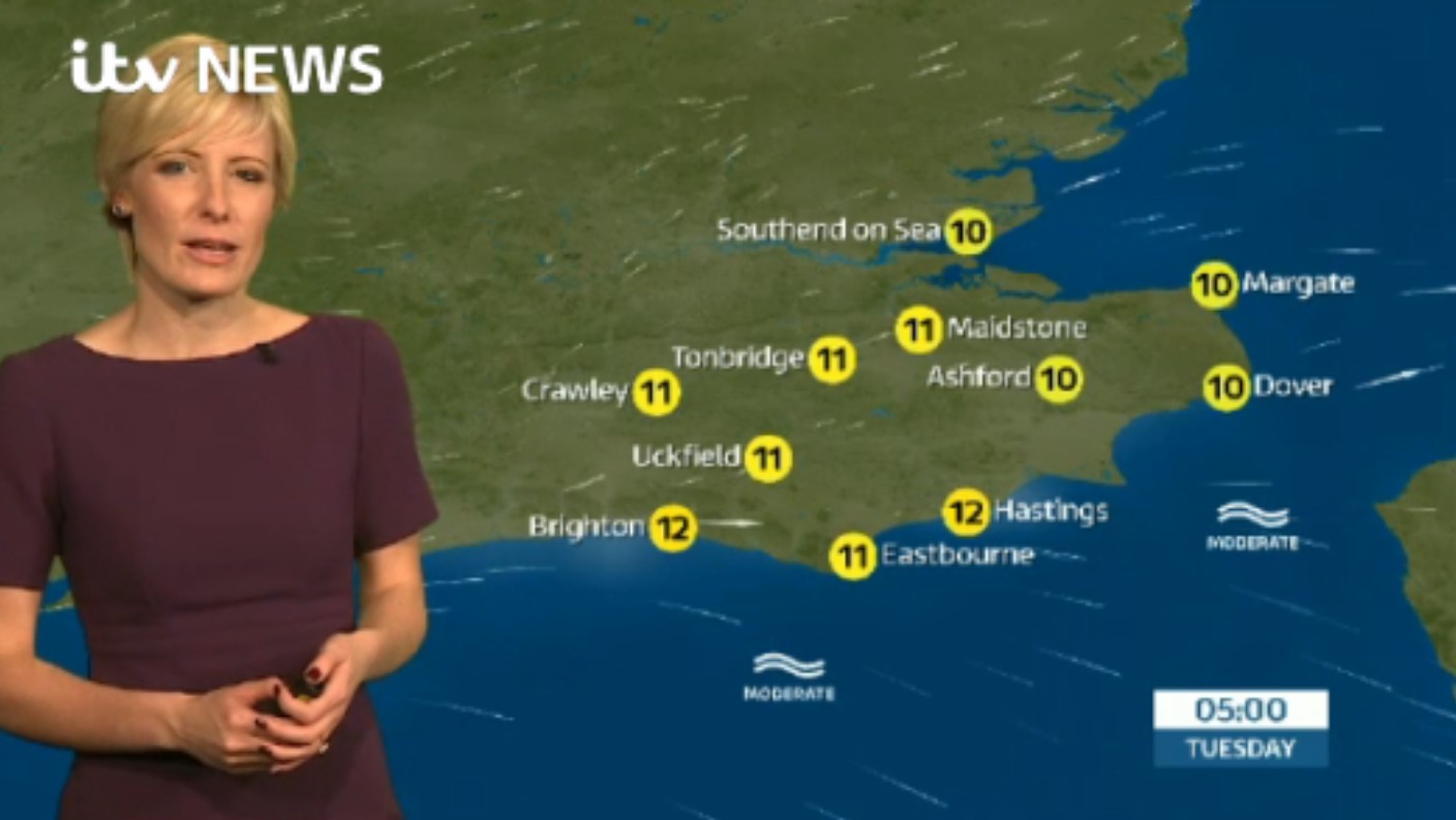 Tuesday's weather for the east | ITV News Meridian
